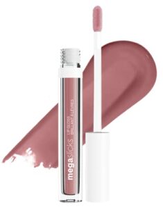 wet n wild megaslicks lip gloss, ultra-glossy, vitamin-e enriched, ultra-gloss high shine moisturizing, cruelty-free & vegan - lowkey pink