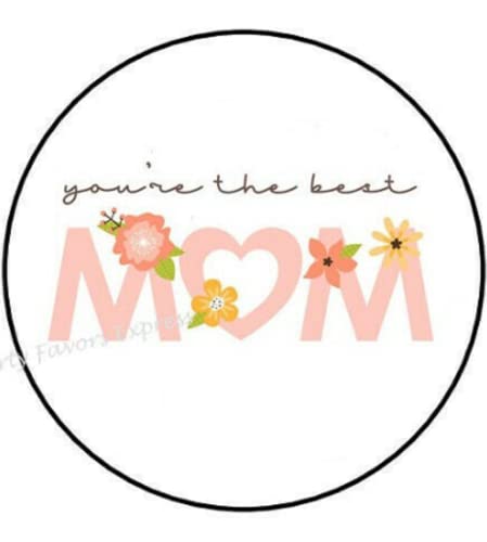 30 Pcs 1.5" Inch You're The Best Mom Mother's Day Stickers - Best Mom Stickers - Mothers Day Stickers Envelope Seals Labels - D #AA61RK