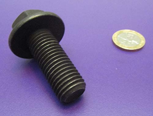 Class 10.9 Black Oxide Steel Flange Bolts M16 x 2 mm x 40 mm Long FT 5 pcs