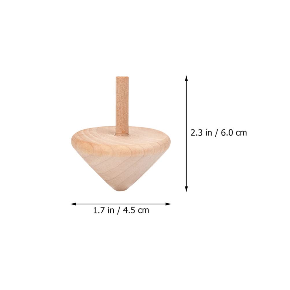 NUOBESTY Wooden Spinning Top Unfinished Wood Tops Craft Gyroscopes for DIY Kids Children Toy Party Favor New Year 12Pcs