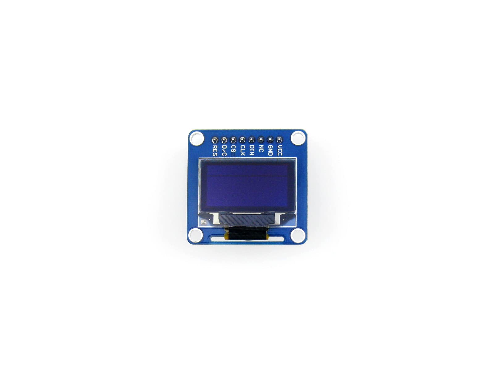 Waveshare 0.96inch OLED SPI/I2C Interfaces with Straight/Vertical Pinheader 1/4 Yellow Section 3/4 Blue Compatible with Raspberry Pi/Jetson Nano