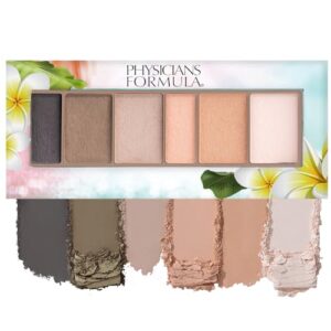 eyeshadow palette by physicians formula matte monoi butter eyeshadow natural matte blushed nudes, for sensitive skin, hypoallergenic, nourishing moisturizing, smooth, all day wear