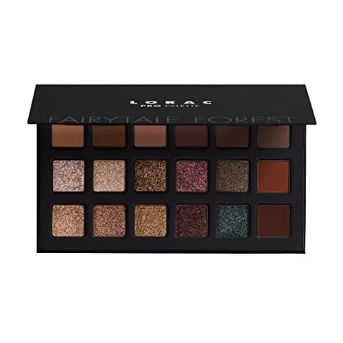 LORAC PRO Eyeshadow Palette, Fairytale Forest | Matte & Shimmer Makeup | Glitter | Mirror Compact | Cruelty Free, Gluten Free, Vegan