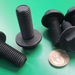 Class 10.9 Black Oxide Steel Flange Bolts M16 x 2 mm x 40 mm Long FT 5 pcs