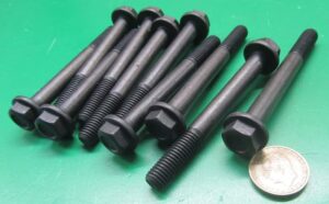 class 10.9 black oxide steel flange bolts m10 x 1.5 mm x 90 mm long pt 10 pcs