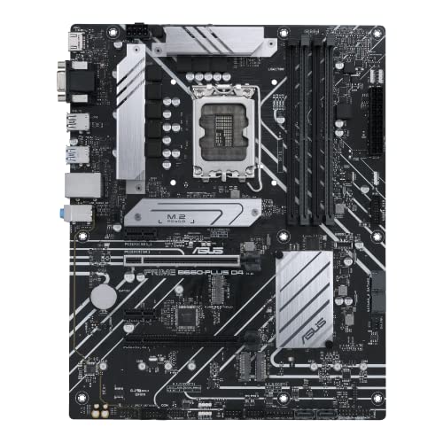 ASUS Prime B660-PLUS D4 LGA 1700(Intel 12th Gen) ATX Motherboard(PCIe 4.0, DDR4,3xM.2 Slots, 2.5Gb LAN, Rear USB 3.2 Gen 2x2 Type-C, Front USB 3.2 Gen 1 Type-C, Thunderbolt 4 Header Support)