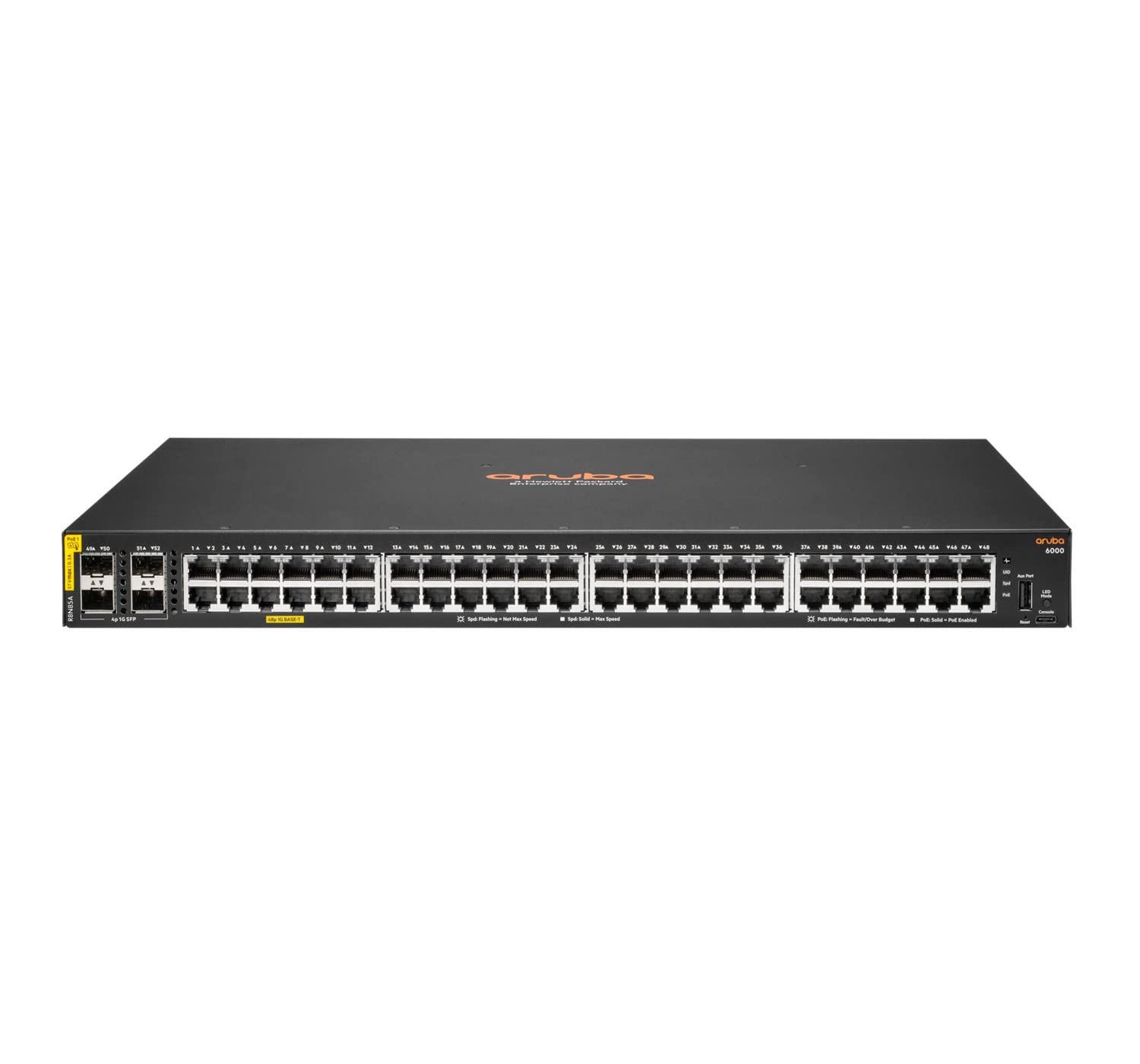 Aruba 6000 48G Class4 PoE 4SFP 370W Switch