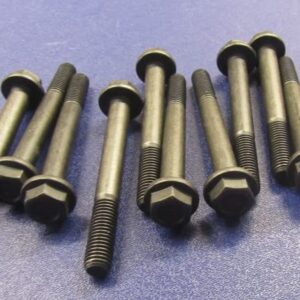 Class 10.9 Black Oxide Steel Flange Bolts M10 x 1.5 mm x 90 mm Long PT 10 pcs