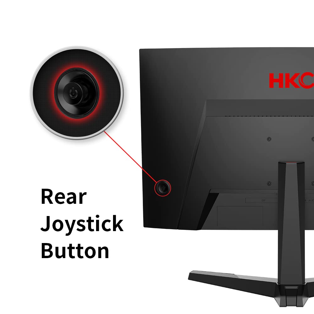 HKC 24 inch 165Hz/144Hz Curved Gaming Monitor, FHD 1080P Frameless Computer Monitor, Support AMD FreeSync, Eye Cared, VESA Compatible, Dp HDMI,Black,Tilt Adjustable,3 Years Warranty