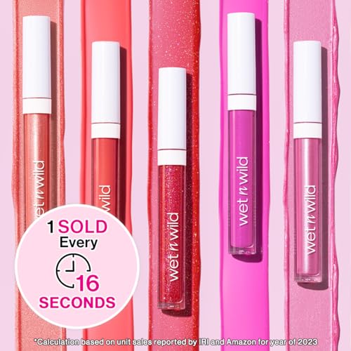 wet n wild MegaSlicks Lip Gloss, Ultra-Glossy, Vitamin-E Enriched, Ultra-Gloss High Shine Moisturizing, Cruelty-Free & Vegan - TuTu Sweet