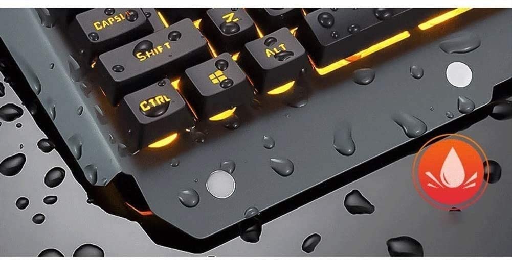 SMSOM Gaming Keyboard and Mouse Set, Mechanical Gaming Keyboard, RGB LED Backlit - 104 Keys, Wired USB Keyboards for PC Gamer Computer Desktop (Black)