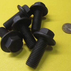 Class 10.9 Black Oxide Steel Flange Bolts M16 x 2 mm x 40 mm Long FT 5 pcs