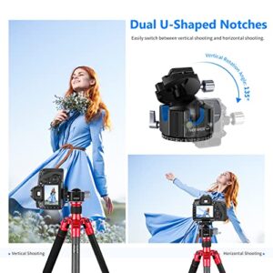 Neewer Low Profile DSLR Camera Tripod Ball Head, 44mm All Metal Panoramic Camera Mount Tripod Head with 1/4” Quick Release Plate for DSLR Camera/Camcorder, Tripod, Monopod, Slider, Max Load 55lb/25kg