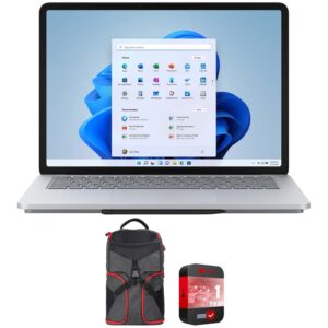 microsoft ai2-00001 surface 14.4" multi-touch screen laptop intel core i7 32gb 2tb ssd (platinum) bundle with 1 yr cps enhanced protection pack and deco gear padded 15" laptop gaming backpack