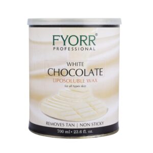 fyorr liposoluble milk body wax less painful hair n tan removal wax (milk wax) (white chocolate) (700ml) (1.54lb)