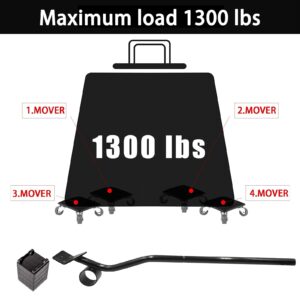 Furniture Moving Tool - Kocuos Upgraded Furniture Dolly for Heavy Objects, Furniture Lifter Tool with Wheel, Max up for 1300 Lbs, Furniture Moving Dolly for Refrigerator/Washing Machine