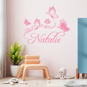 ziheng butterfly custom name wall art decal wall stickers pvc material kids room nature decor removable decor wall decals