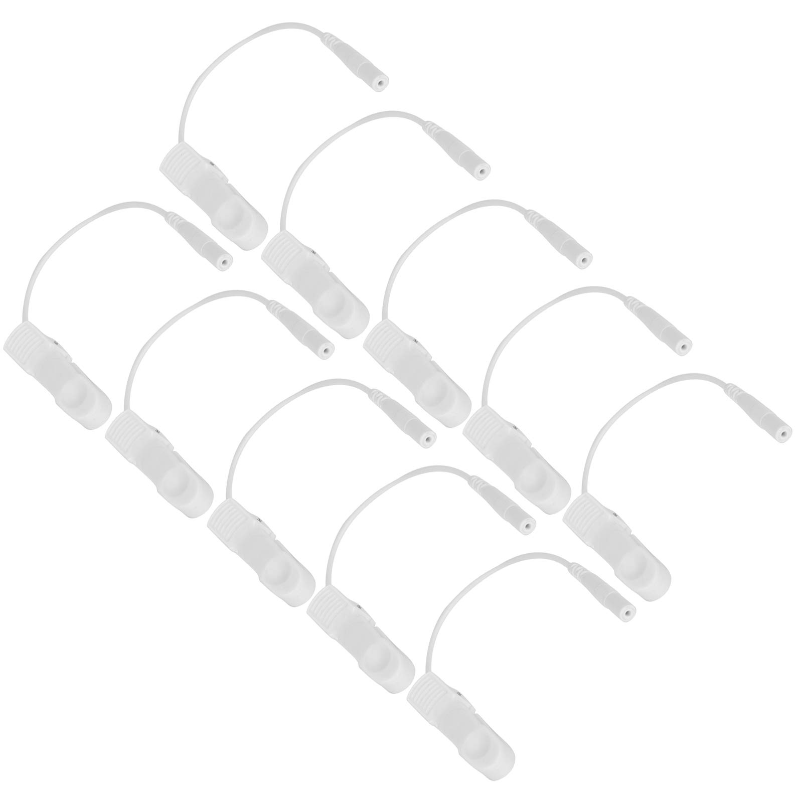 10pcs 2.0mm Electrode Wire with Ear Clip Meridian Treatment Instrument Digital TENS Massager Connecting Cable