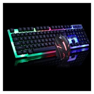 HHWKSJ Gaming Keyboard and Mouse,USB Wired Backlit Gaming Mouse and Keyboard Combo, llumination Keyboard and Mouse Set for Game and Work