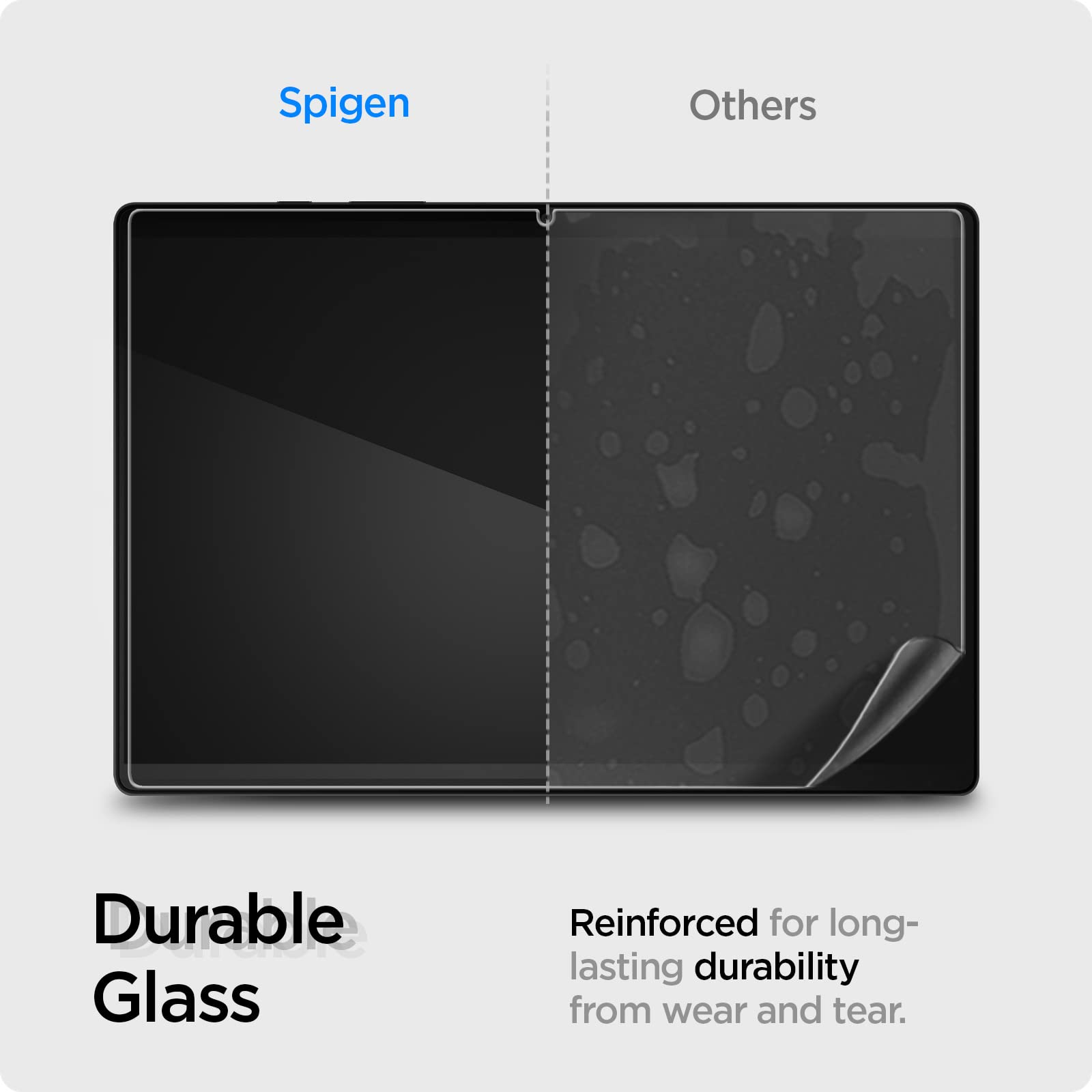 Spigen Tempered Glass Screen Protector [GlasTR Slim] Designed for Galaxy Tab A8 (2022) [9H Hardness/Case-Friendly]