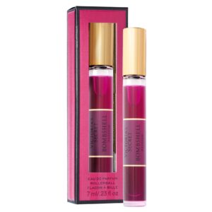 Victoria's Secret Bombshell Passion Eau de Parfum Rollerball, Notes of Sparkling Cassis, Queen Peony & Fuchsia Rose, Travel Size Mini Perfumes for Women (0.23 oz)