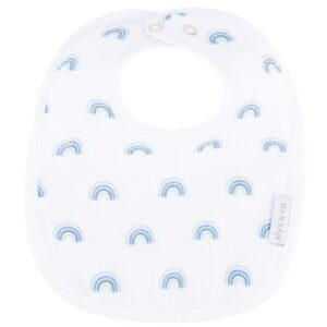 Ely's & Co. 100% Cotton Muslin Bib with Terry lining Soft & Absorbent for Infants, Adjustable Snaps 3 Pack 0-6 Months