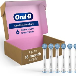 Oral-B Sensitive Gum Care Replacement Brush Heads for an Oral-B Electric Toothbrush, Pack of 6