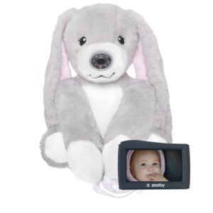 zooby car baby monitor helps reduce distracted driving! our cuddly plush monitor that babies love serves as a soothing companion for baby so you can drive with complete peace of mind - bailey bunny