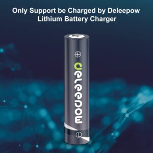 Deleepow Rechargeable AAA Batteries Lithium 1200mWh AAA Batteries Rechargeable 1.5V 1500 Cycle(Only Batteries)