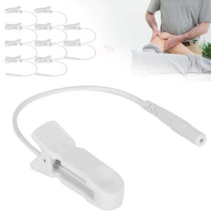 10pcs 2.0mm Electrode Wire with Ear Clip Meridian Treatment Instrument Digital TENS Massager Connecting Cable