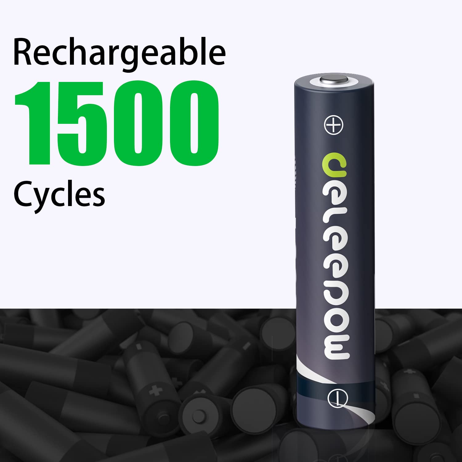 Deleepow Rechargeable AAA Batteries Lithium 1200mWh AAA Batteries Rechargeable 1.5V 1500 Cycle(Only Batteries)