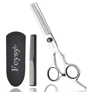 thinning shears for hair cutting, fcysy 6 inches professional hair thinning scissors barber texturizing shears, haircutting blending scissor hair thinner layering scissors with comb for dog women men