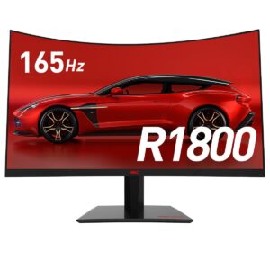 hkc 24 inch 165hz/144hz curved gaming monitor, fhd 1080p frameless computer monitor, support amd freesync, eye cared, vesa compatible, dp hdmi,black,tilt adjustable,3 years warranty