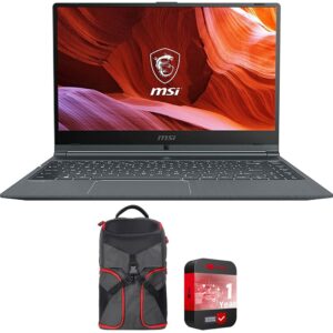 msi modern 14 a10m-460 14" intel i5-10210u 8gb/512gb ssd laptop bundle with 1 yr cps enhanced protection pack and deco gear padded 15" laptop gaming backpack