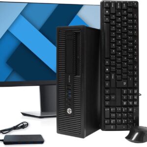 HP Desktop Computer PC Small Form Factor Intel Core i5-4th Gen, 16 GB RAM 512 GB SDD, Keyboard and Mouse, Wi-Fi Bluetooth,New 24 Monitor, 4 in 1 USB Hub, 16 GB Flash Drive Windows 10 Pro (Renewed)