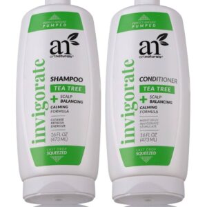 artnaturals Tea Tree Shampoo - Patented Dual Dispensing Bottle - (2 x 16 Fl Oz)- Sulfate Free –Therapeutic Grade Tea Tree Essential Oil - Deep Cleansing for Dandruff, Lice, Dry Scalp and Itchy Hair