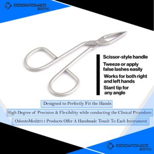 OdontoMed2011 Perfectweeze Slant Tip Tweezer, with Easy Scissor Handle, Eyebrow'