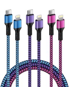 iphone fast charger cord, [3pack-3/6/10ft] usb c to lightning cable, apple mfi certified type c charging syncing cord power delivery wire for iphone 14/13/13 pro max/13 mini/12 pro/11 pro max/8/xr/xs