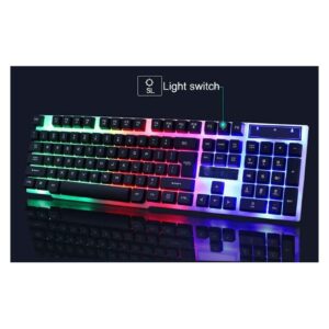 HHWKSJ Gaming Keyboard and Mouse,USB Wired Backlit Gaming Mouse and Keyboard Combo, llumination Keyboard and Mouse Set for Game and Work