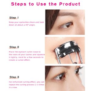 Pinkiou Eyelash Curlers, Eyelash Curler with Built in Comb, Eyelash Curler with Brush Mascara Muffle False Eyelashes Accessory Best Professional Tool for Lashes Curls for Daily Makeup