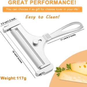 Stainless Steel Wire Cheese Slicer Adjustable Thickness Cheese Cutter for Soft, Semi-Hard Cheeses Kitchen Cooking Tool