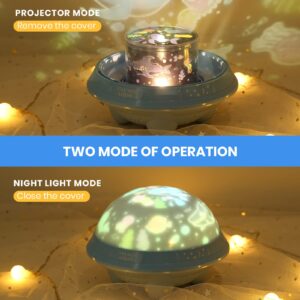 O WOWZON New Upgrade Night Light Musical Projector Star Light Projector for Bedroom, 5 Lighting Modes Mood Lights for Baby Kids Room with Remote Control,7 Sets of Film,255 Stories&Songs