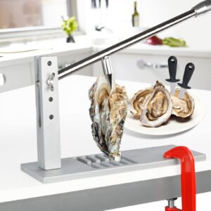 AUTOENERGY Oyster Shucker Tool Set, Stainless Steel Oyster Clam Opener Machine Including Knives, Glove and g-Clip, Heavy Duty Oyster Sheller Practical Tool for Hotel Family Buffet