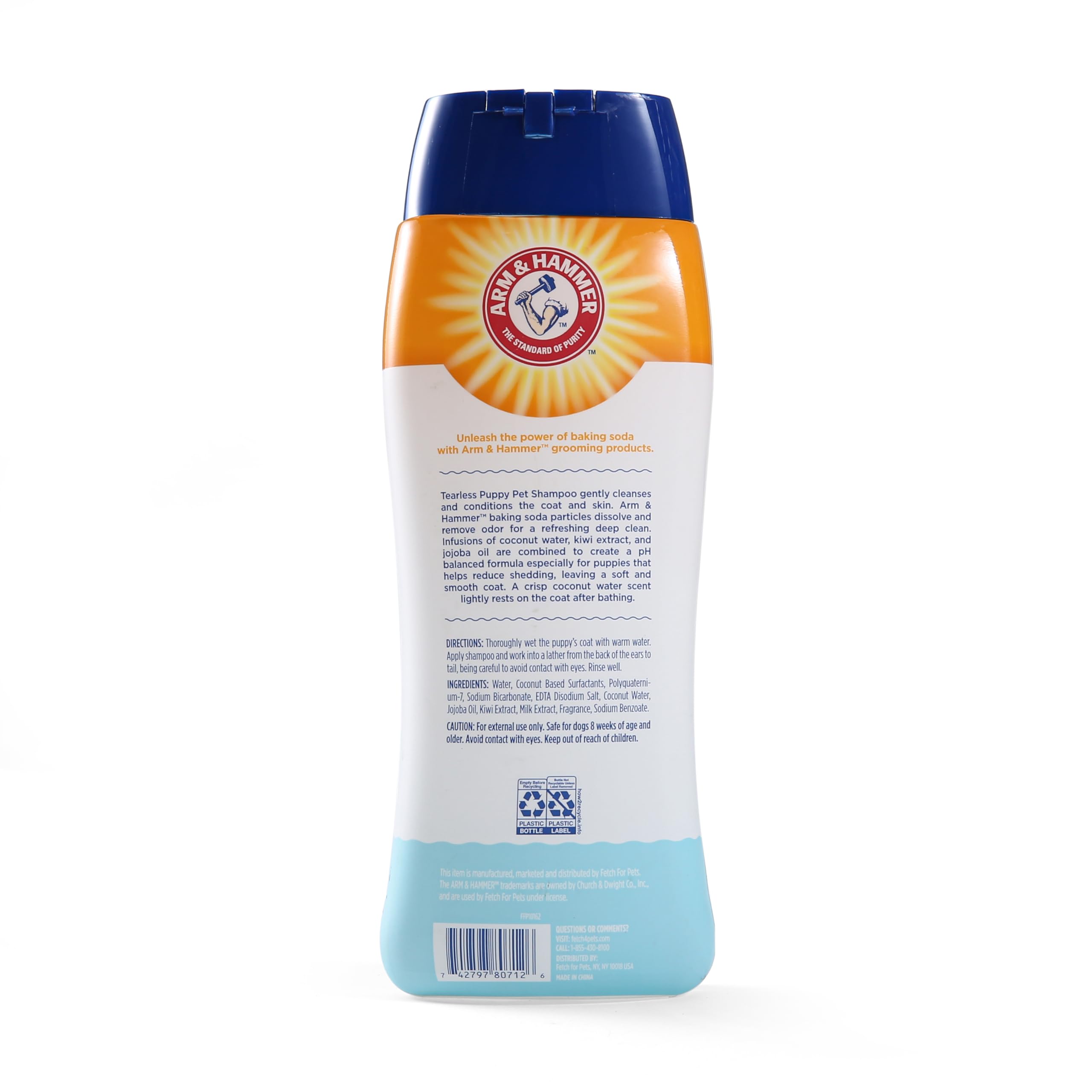 Arm & Hammer for Pets Tearless Puppy Shampoo | Gentle & Effective Tearless Shampoo for All Dogs & Puppies | Coconut Water Scent Your Dog Will Love, 20 Ounces - 2 Pack