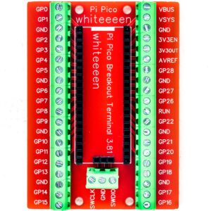 jujinglobal rpi pico breakout board module soldered with terminal block 3.81mm compatible with raspberry pi pico