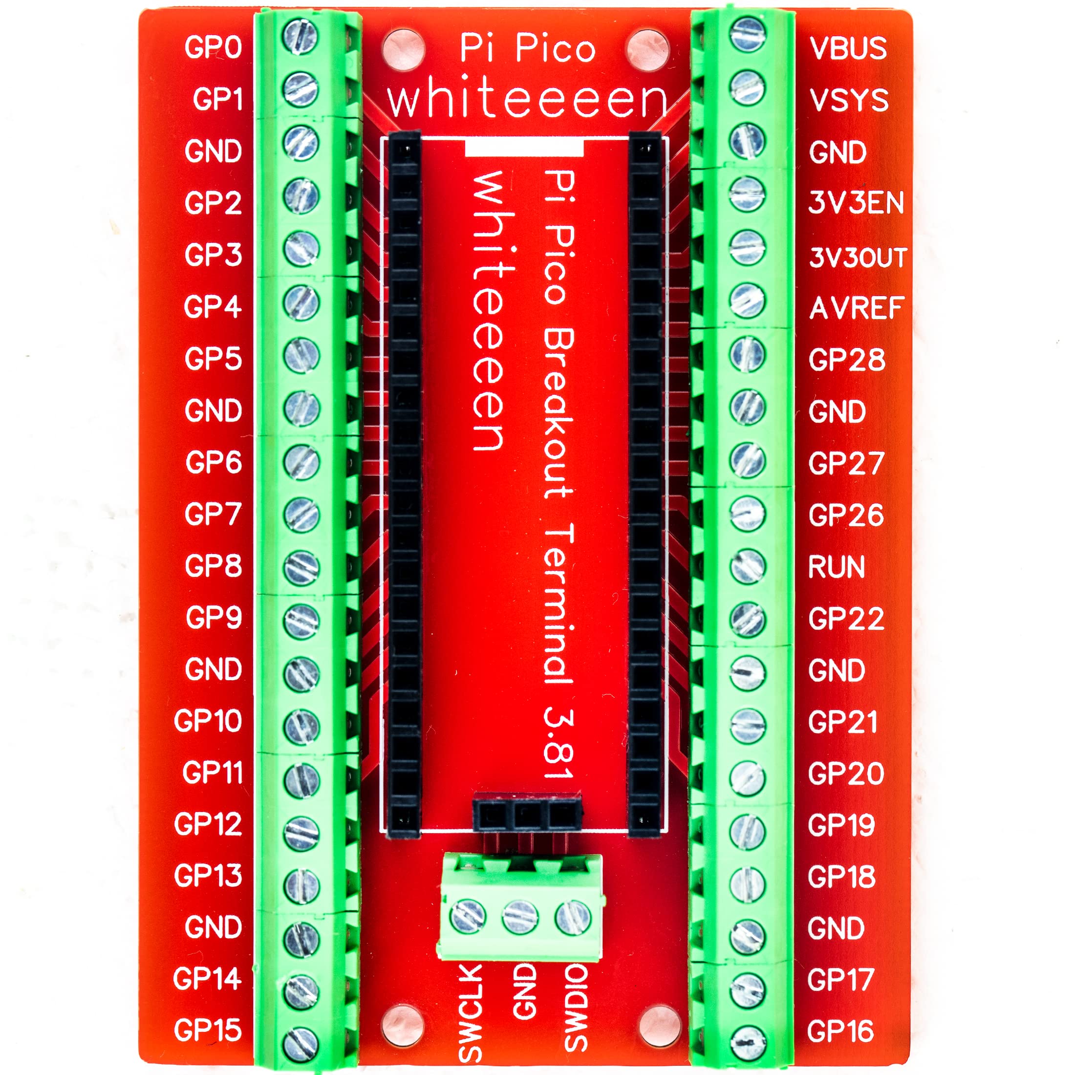 jujinglobal RPi PICO Breakout Board Module Soldered with Terminal Block 3.81mm Compatible with Raspberry PI PICO