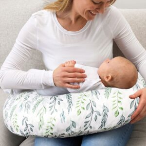 Car Seat Covers for Babies and Nursing Pillow Cover, Green Leaf