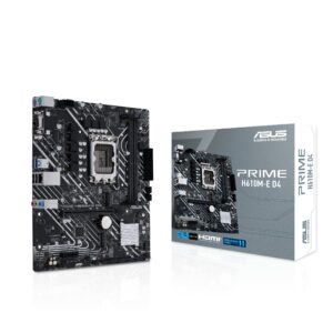 asus prime h610m-e d4 lga 1700(intel 12th gen) matx motherboard (pcie 4.0, ddr4,2xm.2 slots,1gb lan,displayport/hdmi/d-sub, usb 3.2 gen 1 ports, sata 6 gbps, com header, rgb header)