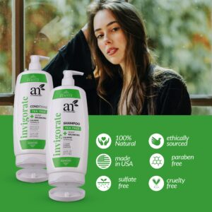 artnaturals Tea Tree Shampoo - Patented Dual Dispensing Bottle - (2 x 16 Fl Oz)- Sulfate Free –Therapeutic Grade Tea Tree Essential Oil - Deep Cleansing for Dandruff, Lice, Dry Scalp and Itchy Hair