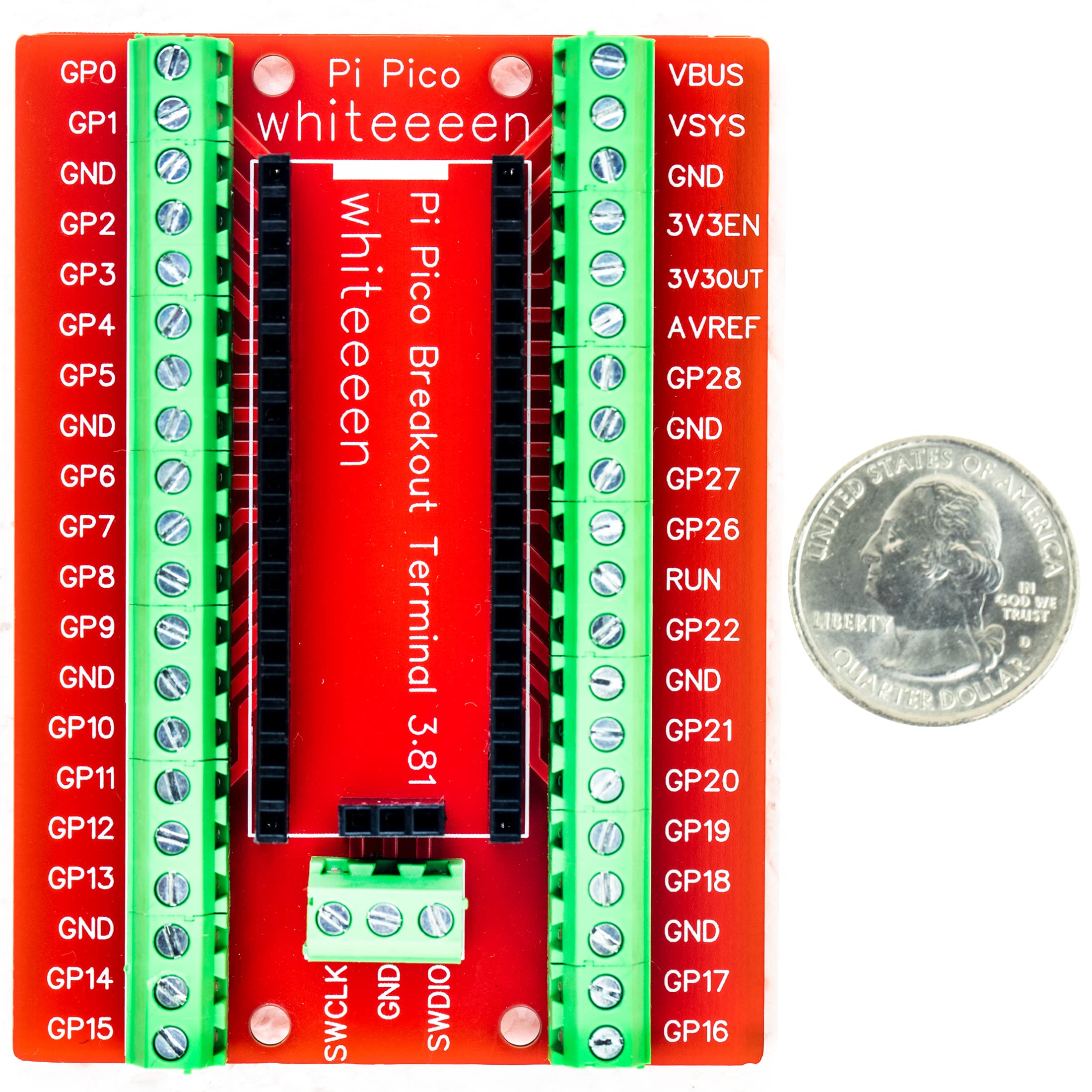 jujinglobal RPi PICO Breakout Board Module Soldered with Terminal Block 3.81mm Compatible with Raspberry PI PICO